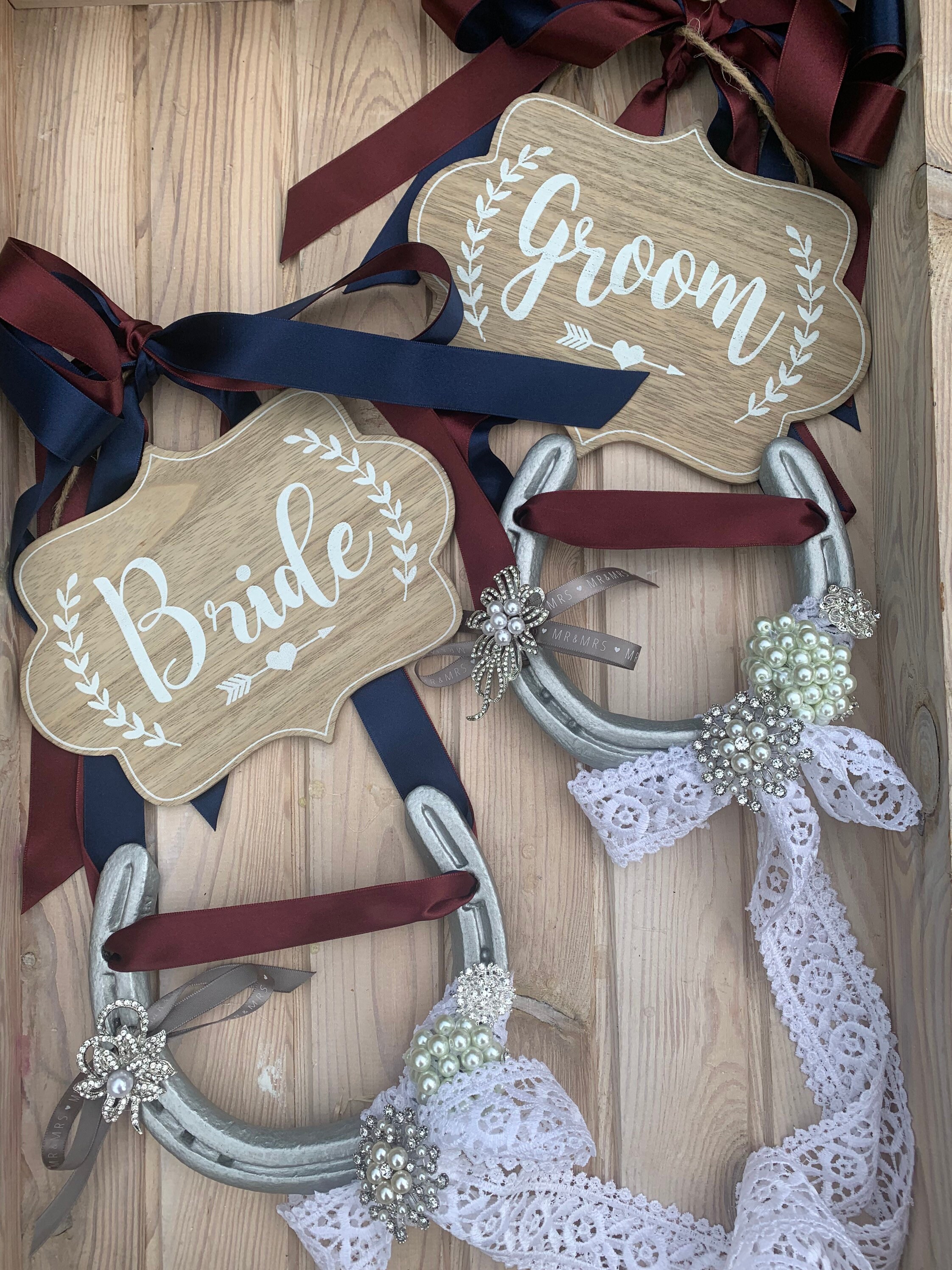Bride and Groom Wedding Day Signs With Irish Good Luck - Etsy
