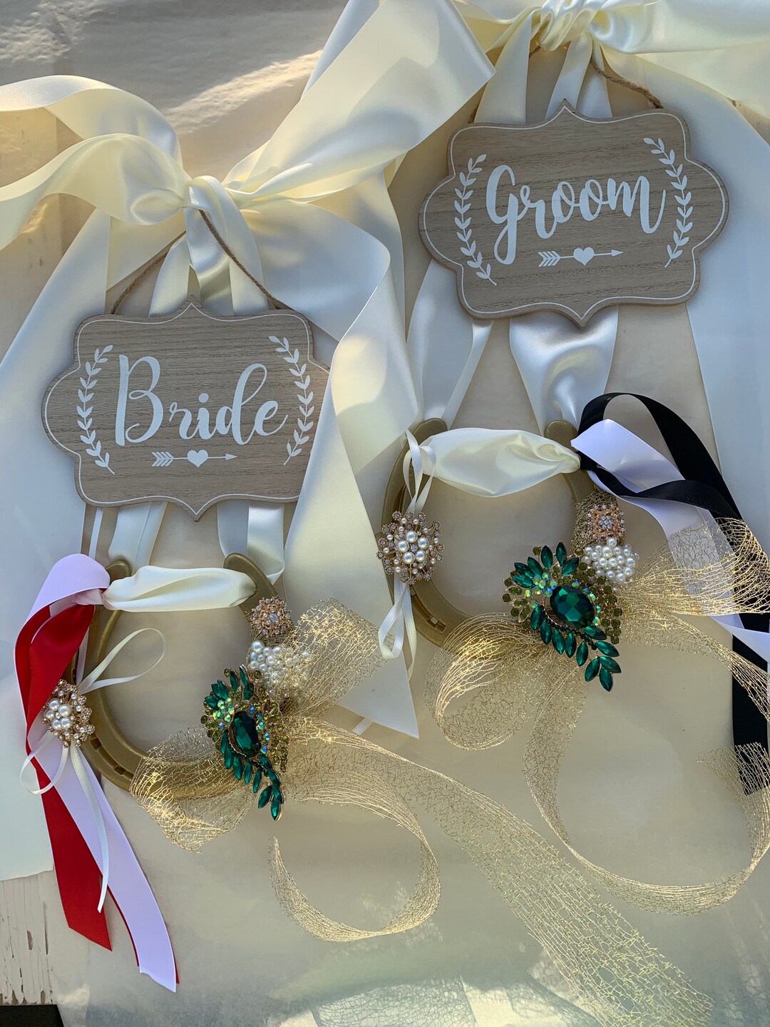 Bride and Groom Wedding Day Signs With Irish Good Luck - Etsy