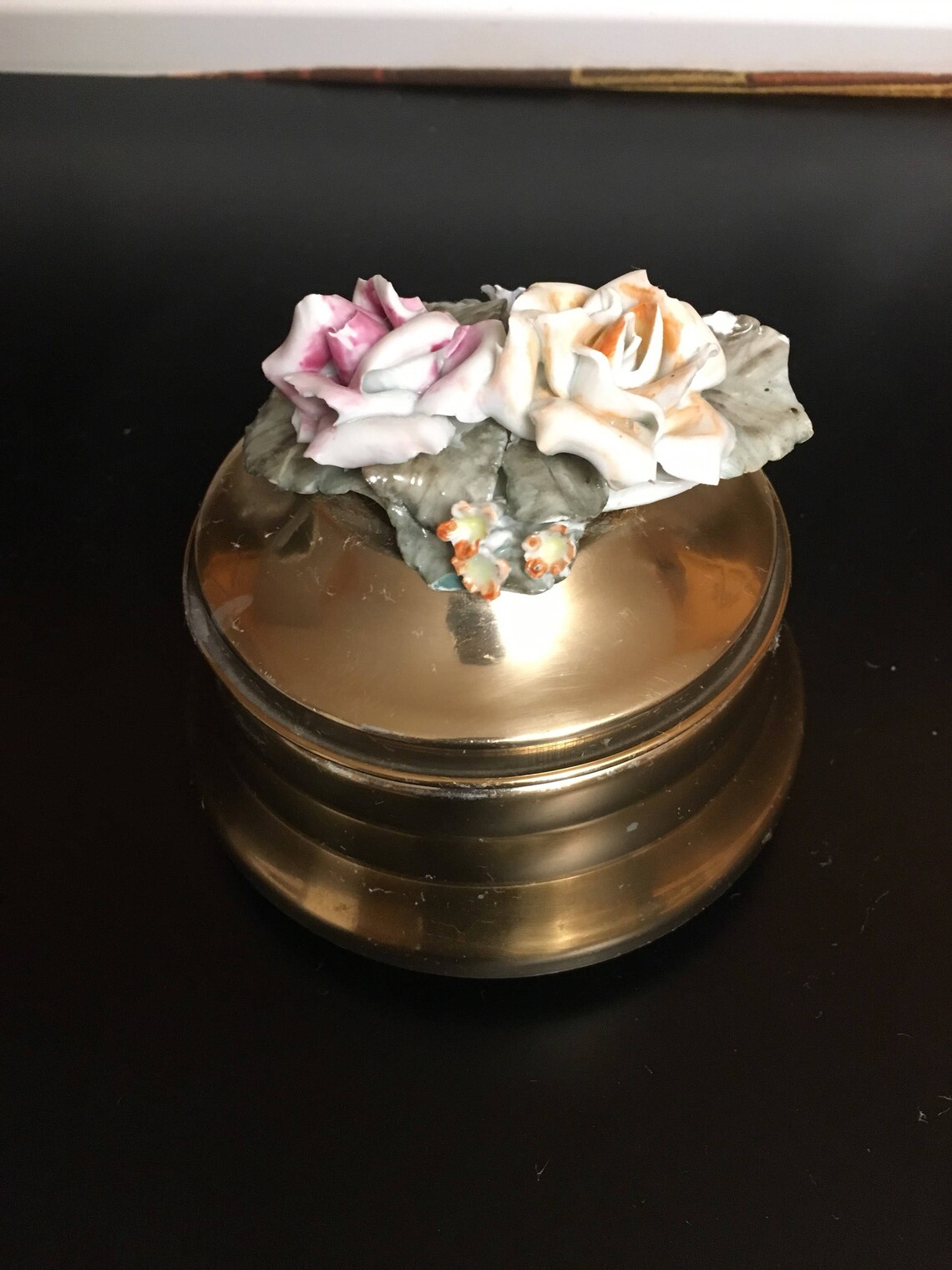 Antique D I Alpen Vanity Musical Powder Box Capodimonte | Etsy