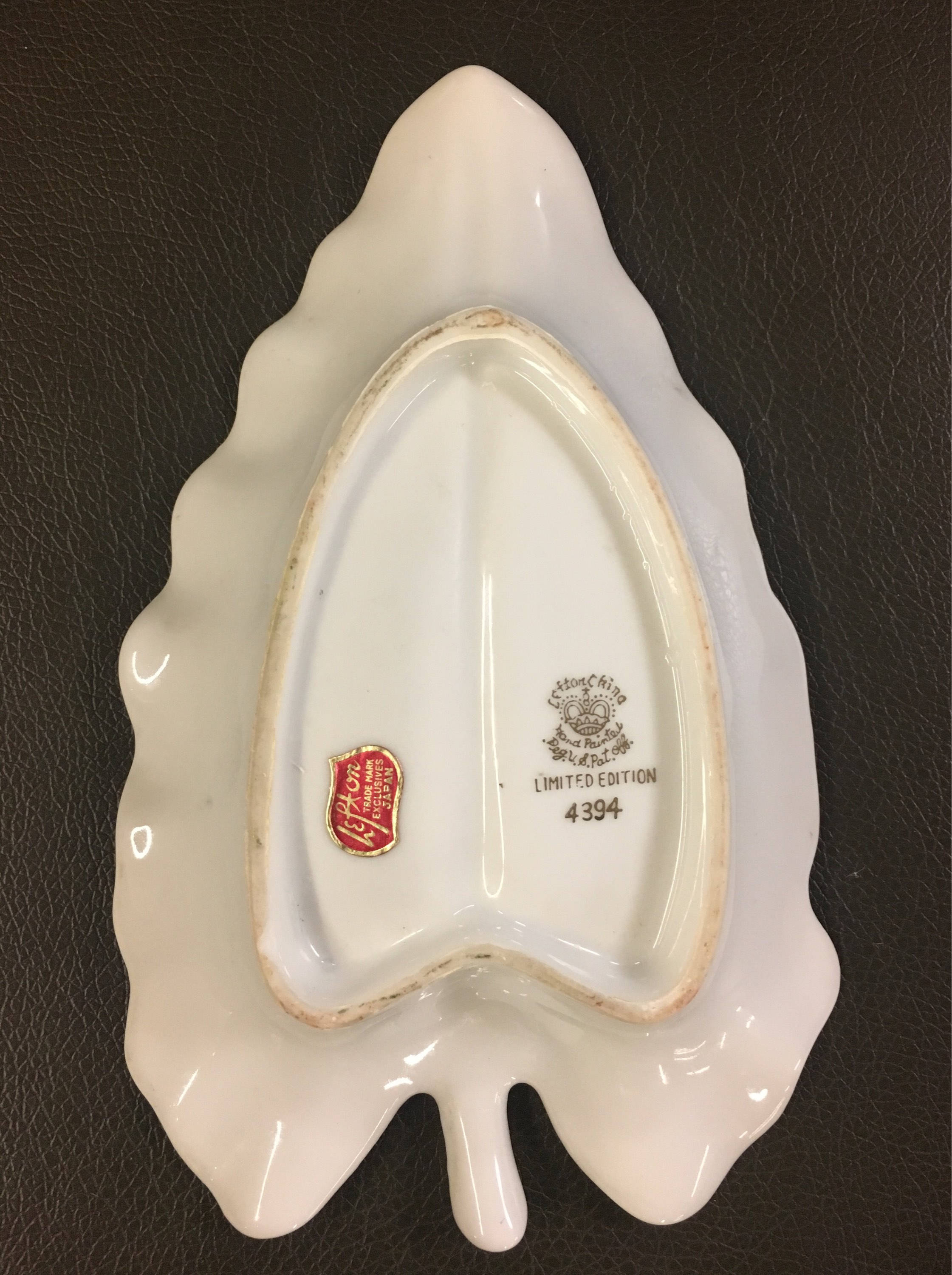 Lefton Limited Edition Hand Painted Leaf Dish 4394 Vintage Lefton ...