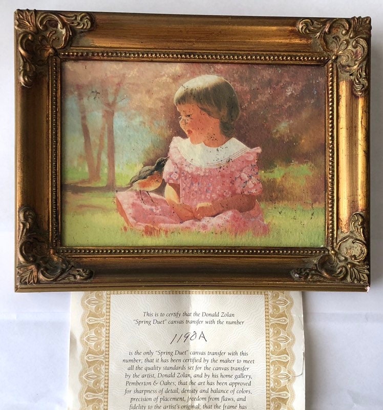 1993 Donald Zolan Spring Duet Painting; Spring Duet Oil Painting W ...