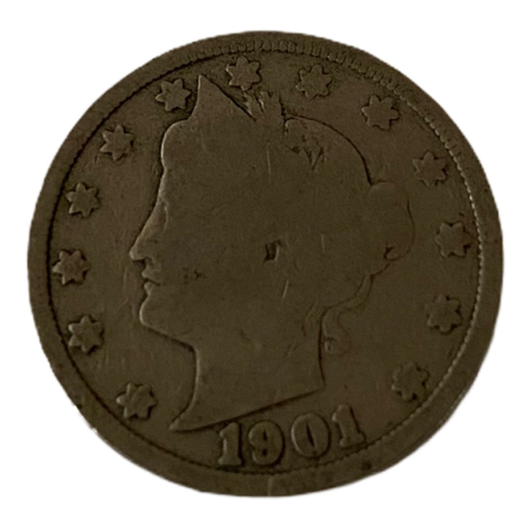 1901 Liberty Head V Nickel; 5 Cent Coin; 1900's Half Dimes - Etsy