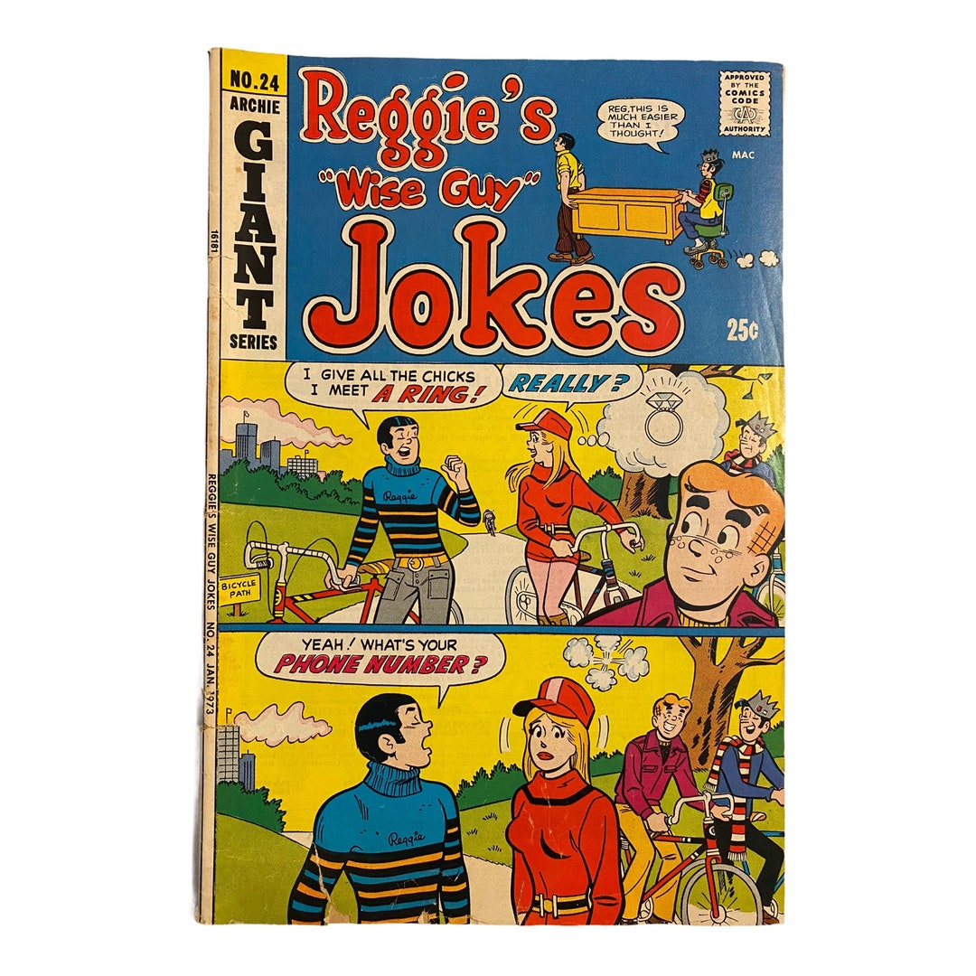Reggies Wise Guy Jokes Comic; 1973 Archie Comic Book No 24; Vintage ...