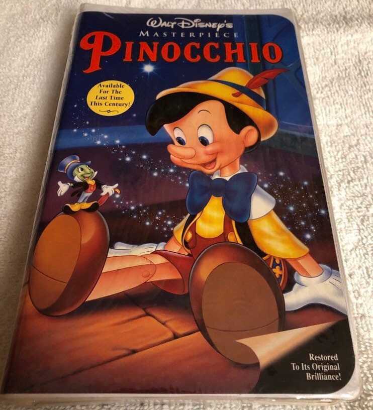 Vintage Walt Disney Masterpiece Pinocchio VHS #239; Black Diamond ...