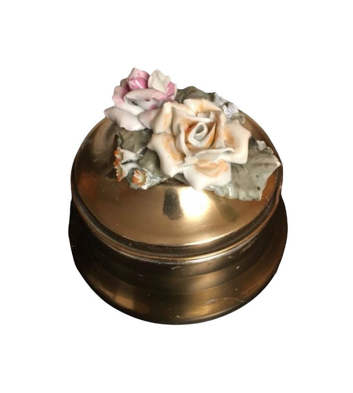 Antique D I Alpen Vanity Musical Powder Box ; Capodimonte; Vintage ...