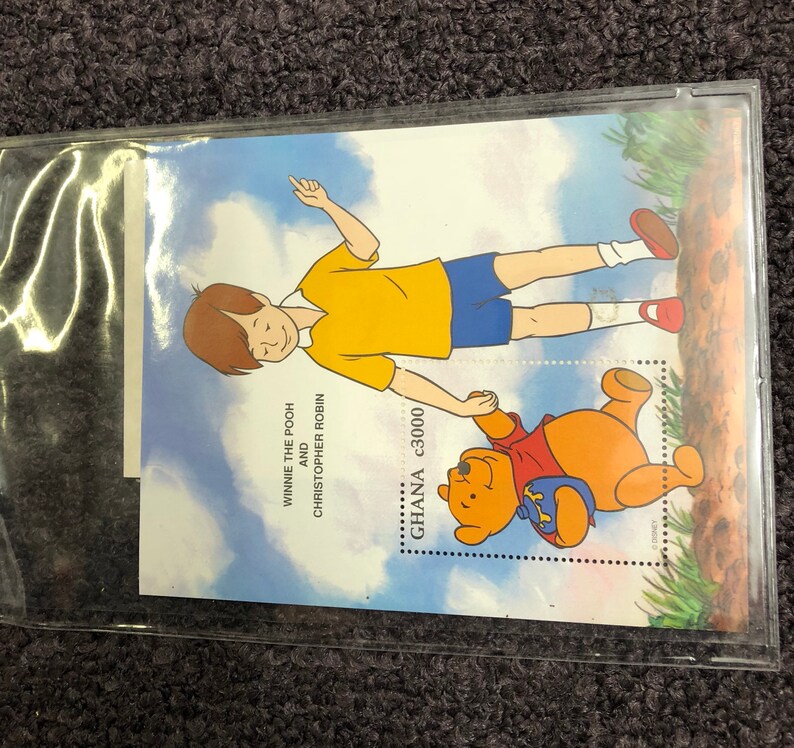 Disney Winnie the Pooh and Christopher Robbin Postage Stamp Winnie the ...