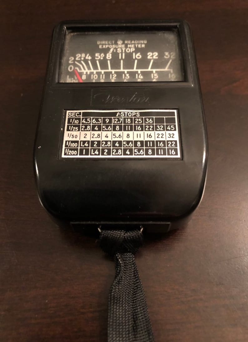 Weston Direct Reading Exposure Meter With Leather Case; Vintage Weston ...