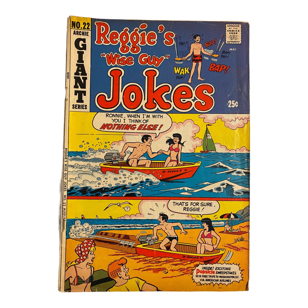 Reggies Wise Guy Jokes Comic; 1972 Archie Comic Book No 22; Vintage ...