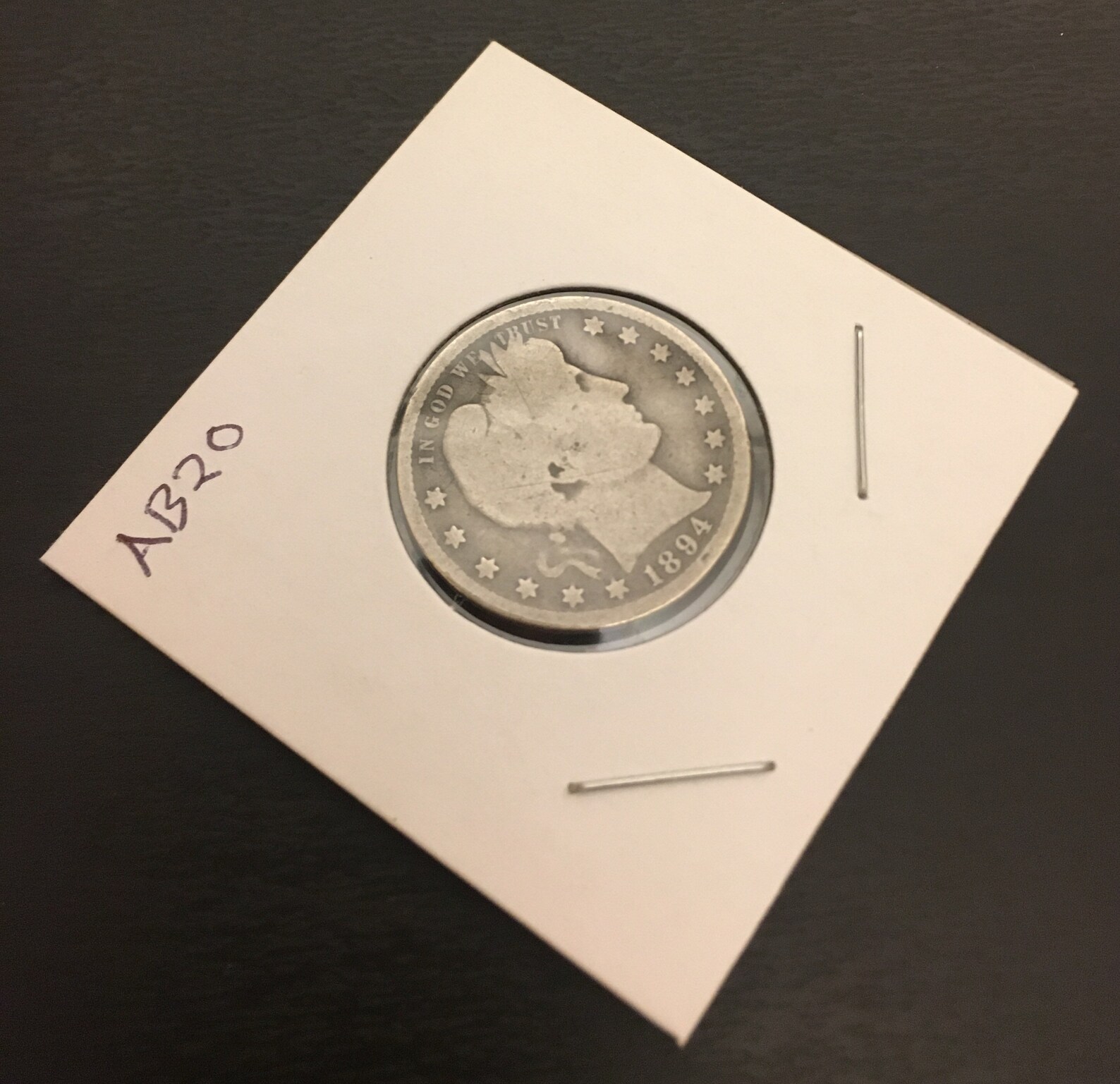 1894 Barber Quarter Dollar Coin 25 Cents Rare | Etsy