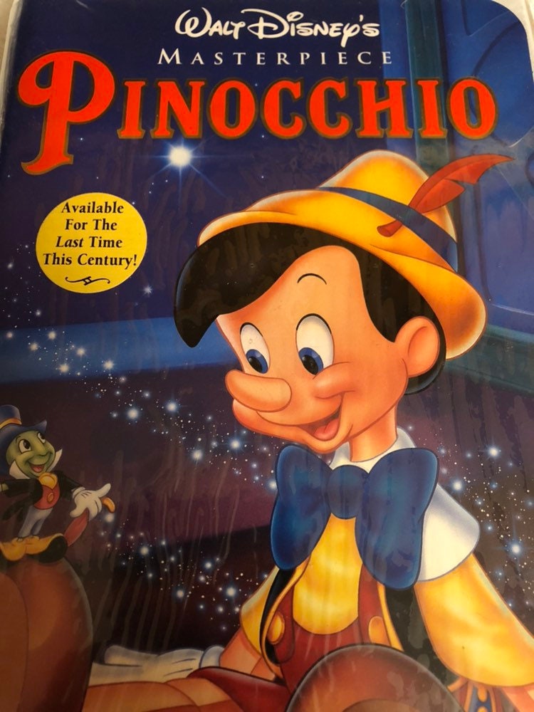 Vintage Walt Disney Masterpiece Pinocchio VHS #239; Black Diamond ...