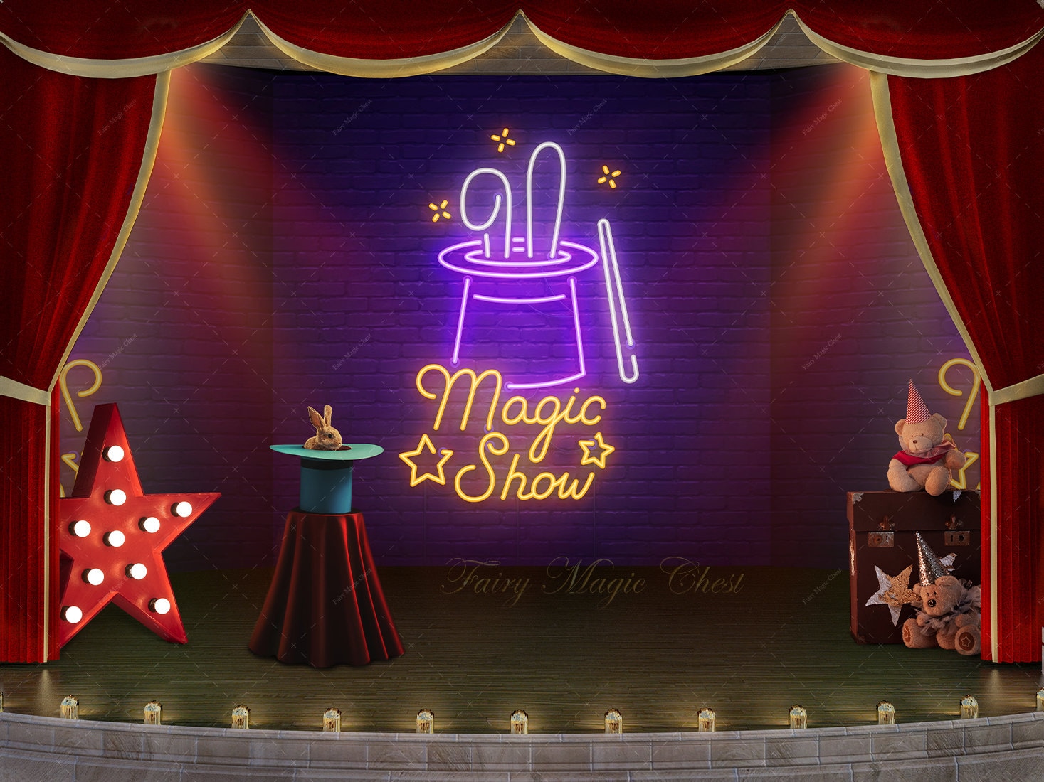 Cartoon Stage Background