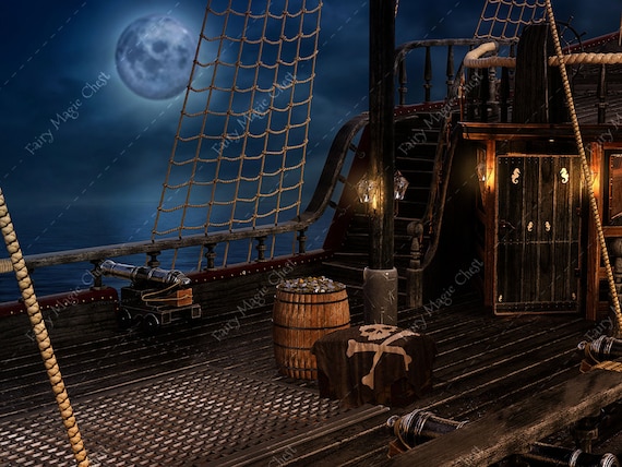 Pirate Ship Deck Backdrop