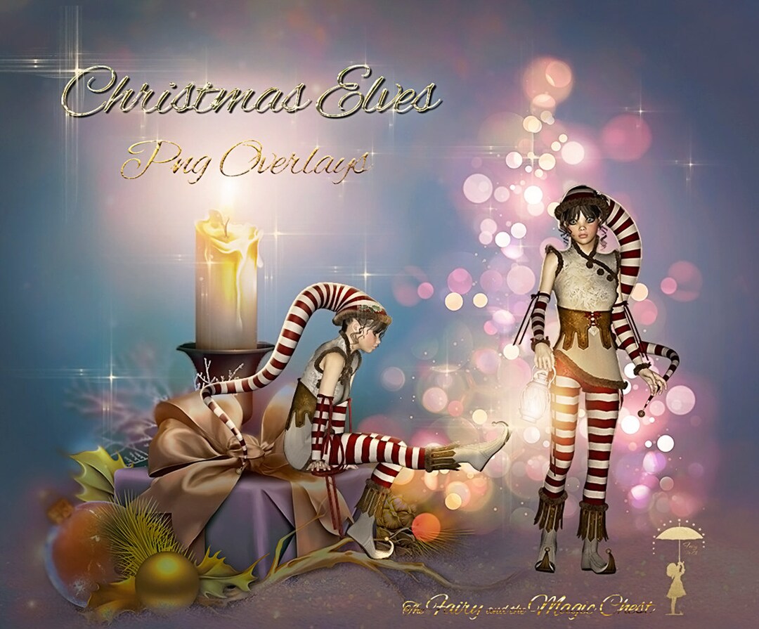 Christmas Elf , Christmas Elves Overlays Png . Digital, Clipart ...