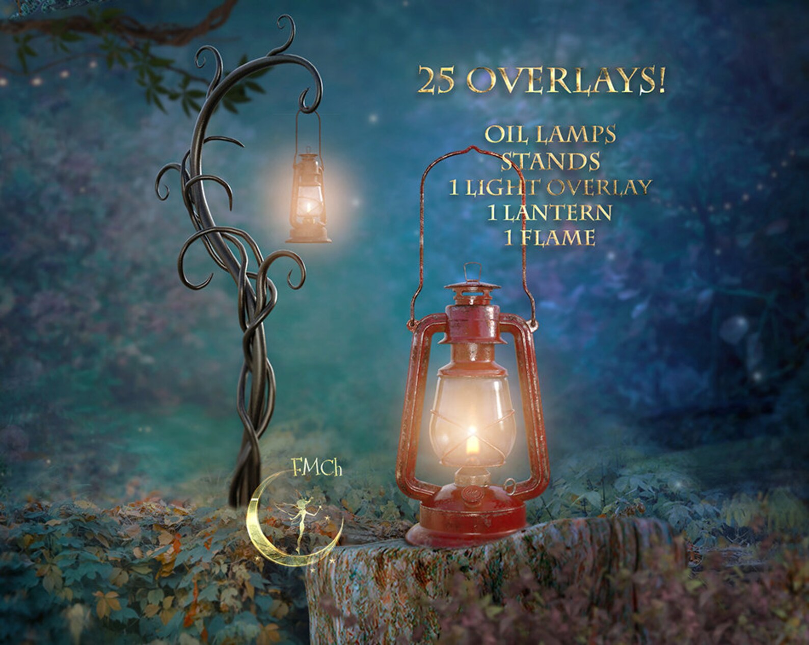 25 Png Overlays Oil Lamps Lantern With Candle Stands | Etsy