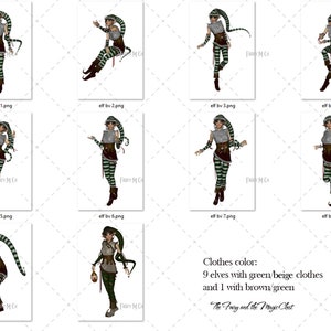 Christmas Elf , Christmas Elves Overlays Png . Clipart . 9 With Clothes ...