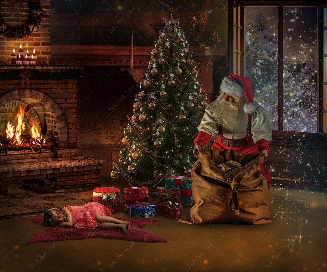 2 Christmas Digital Background Digital Backdrops for - Etsy