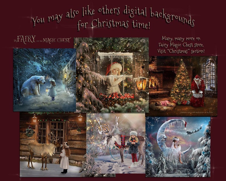 Digital Backdrop / Background Beautiful Christmas Tree by - Etsy