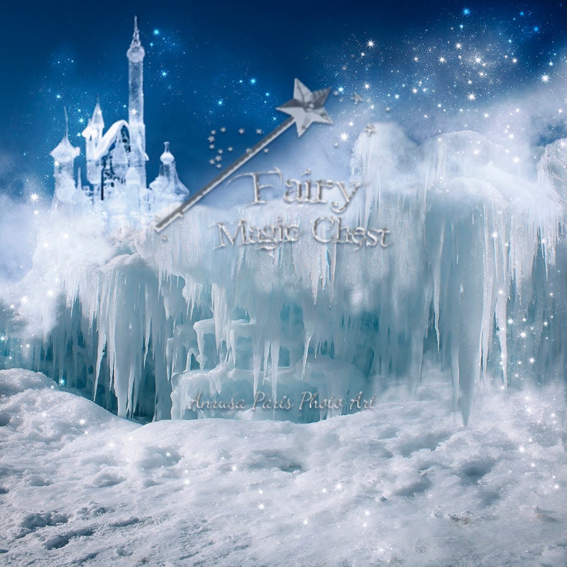Digital Background Ice Castle Frozen Place Snow and Magic | Etsy