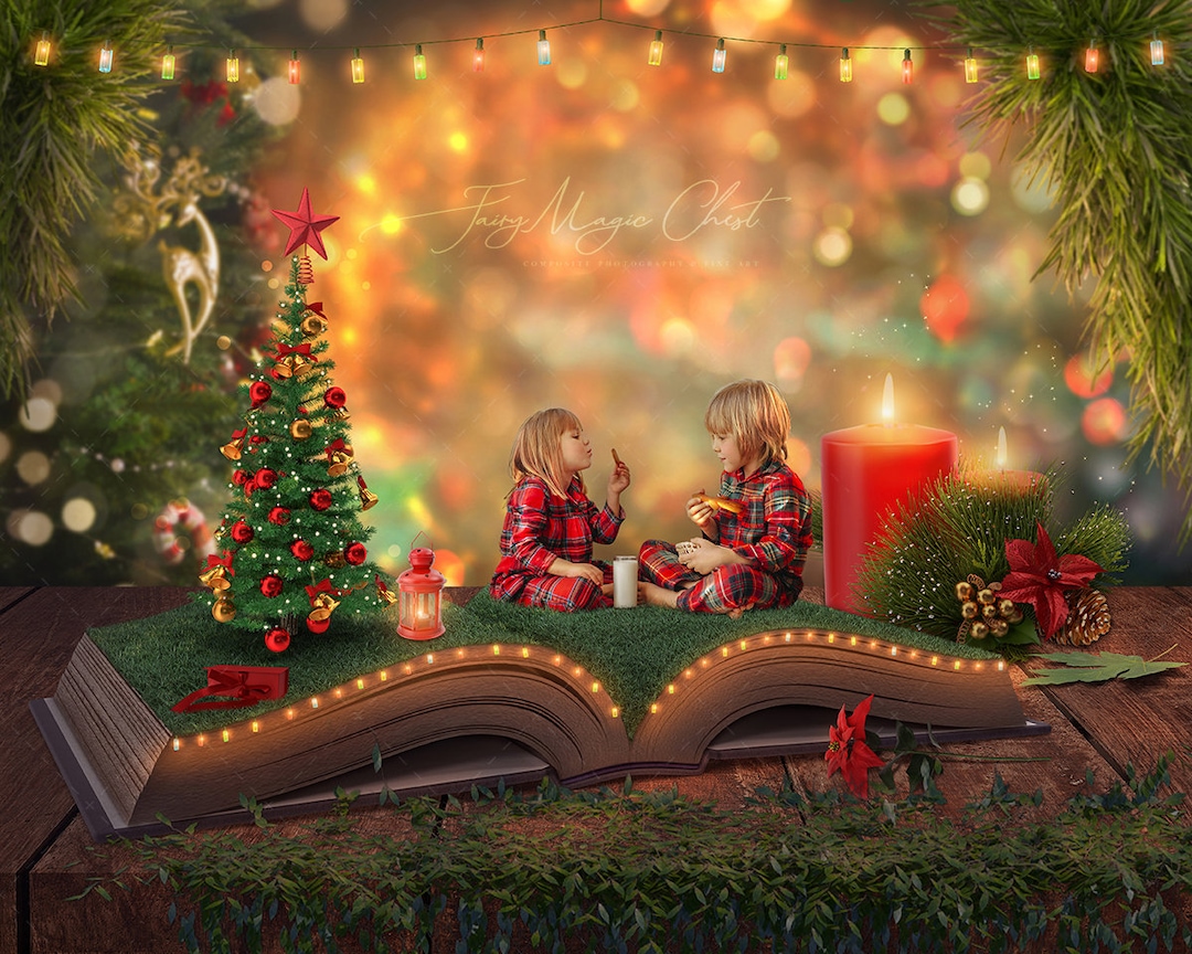 Christmas Digital Background. Digital Backdrop. Magical Scene With an ...