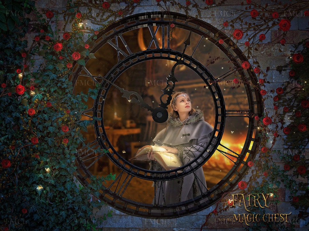 Digital Backdrop and Big Clock on Wall Overlay Png, Link to Video ...