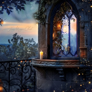 Rapunzel's Tower Digital Backdrop - Fairy Tale Princess Digital ...