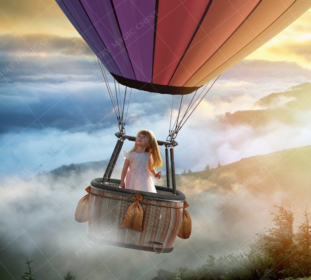 Hot Air Balloon Ride Digital Background / Digital Backdrop and Link to ...