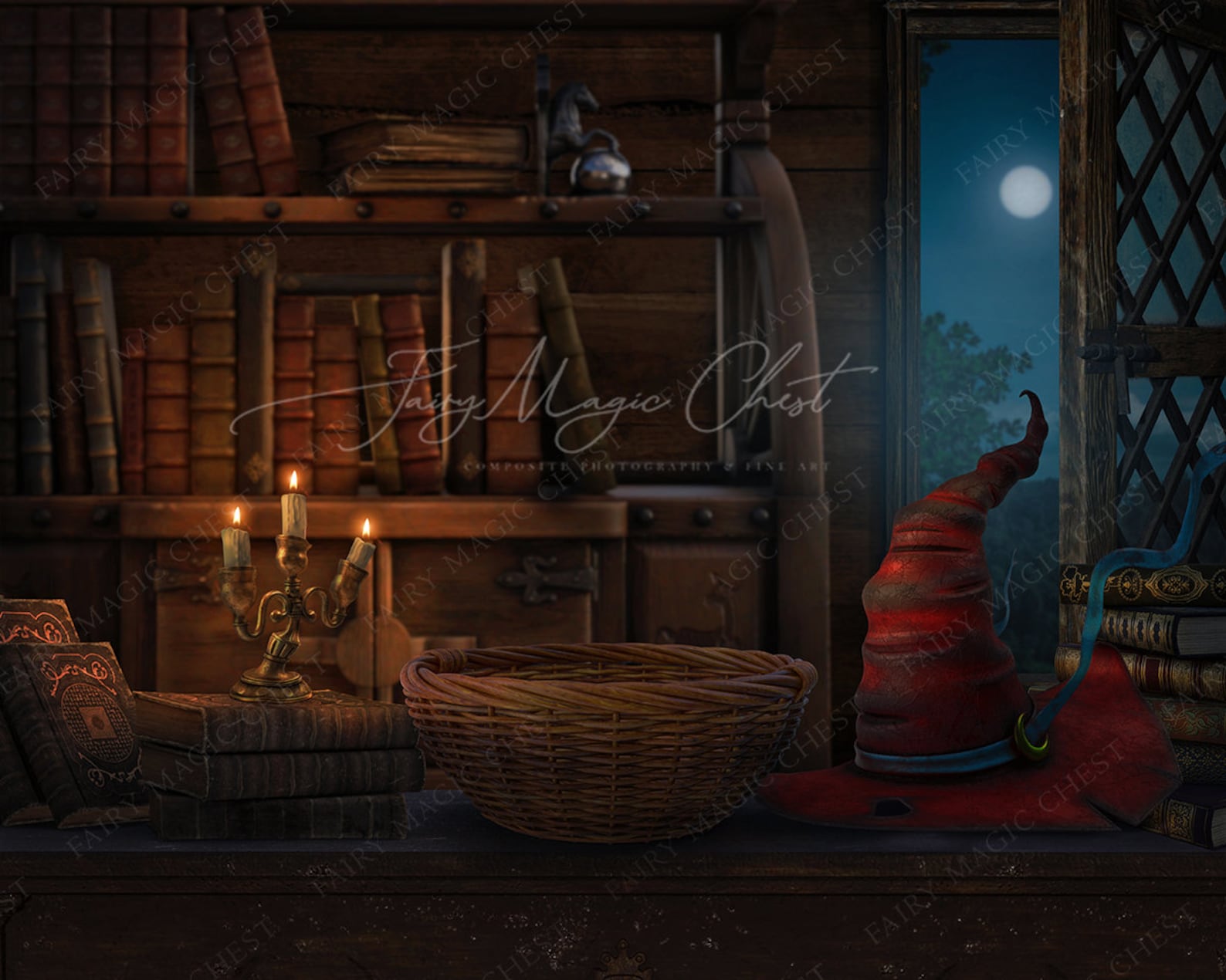 Newborn Wizard Digital Background, Digital Backdrop for Baby ...