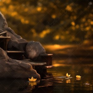 3 Digital Backgrounds for Photography. Pond. Riverside. Summer. Spring ...