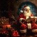 Santa's Christmas Digital Background Festive Gift Digital Backdrop for ...