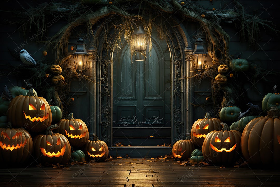Halloween Digital Backdrop for Photography, Digital Background ...