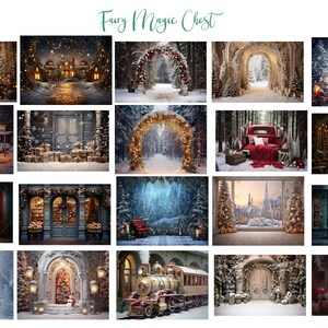 20 Christmas Digital Backgrounds for Photography. Bundle. Charming ...