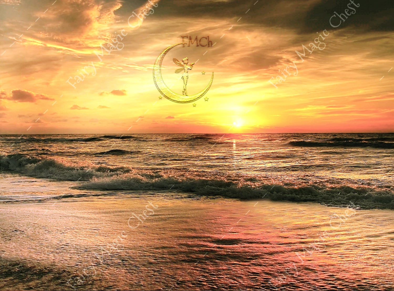 4 Digital Backgrounds With Images of the Beach at Sunset - Etsy