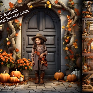 5 Autumn Digital Backgrounds / Backdrops for Photography. Bundle. Instant Download. - Etsy