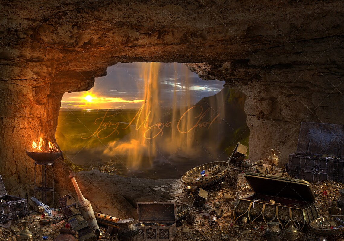 Pirate Treasure Digital Background / Digital Backdrop for | Etsy