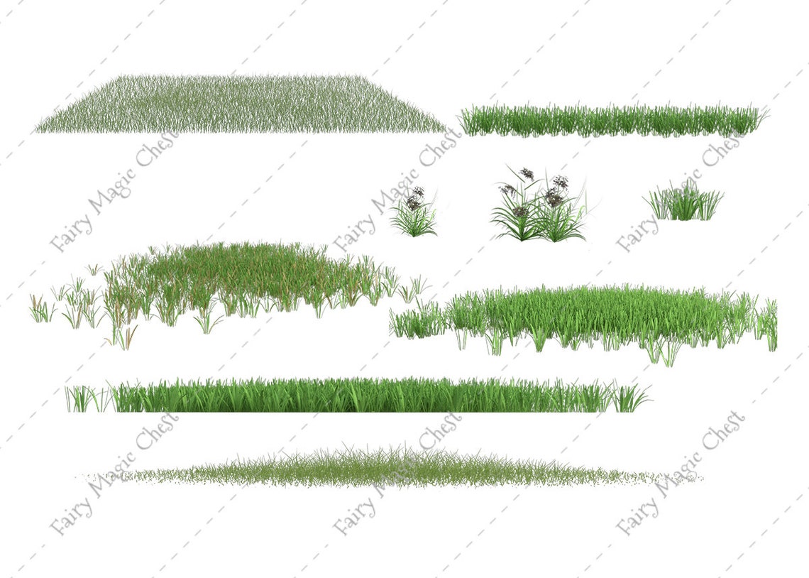 Grass Overlays Png on Transparent Background to Cover - Etsy