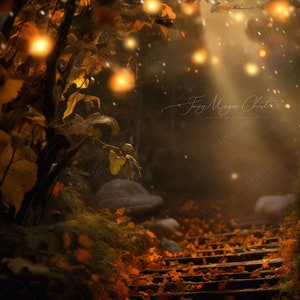 Magical Forest Night Digital Backdrop - Enchanted Woods With Magic ...