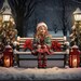 Winter Wonderland Bench: Christmas Digital Background for Photography ...