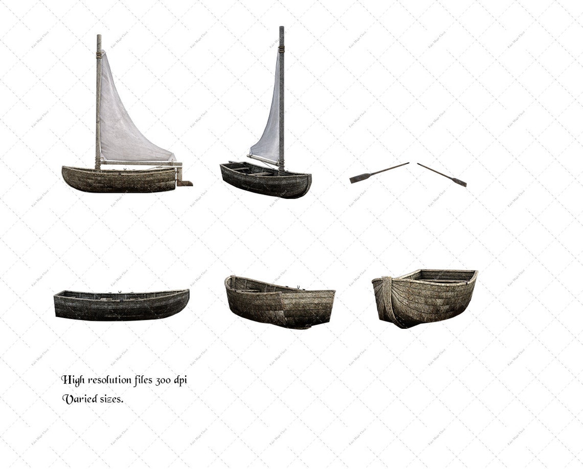 Rowing Boat Digital Overlays, Png on Transparent Backdround. - Etsy