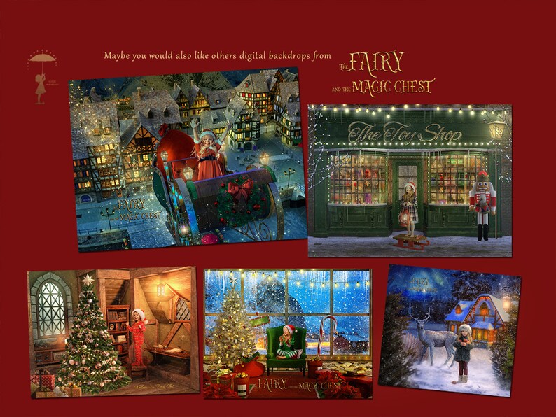 Christmas Digital Background Window Snowy Scene Digital | Etsy