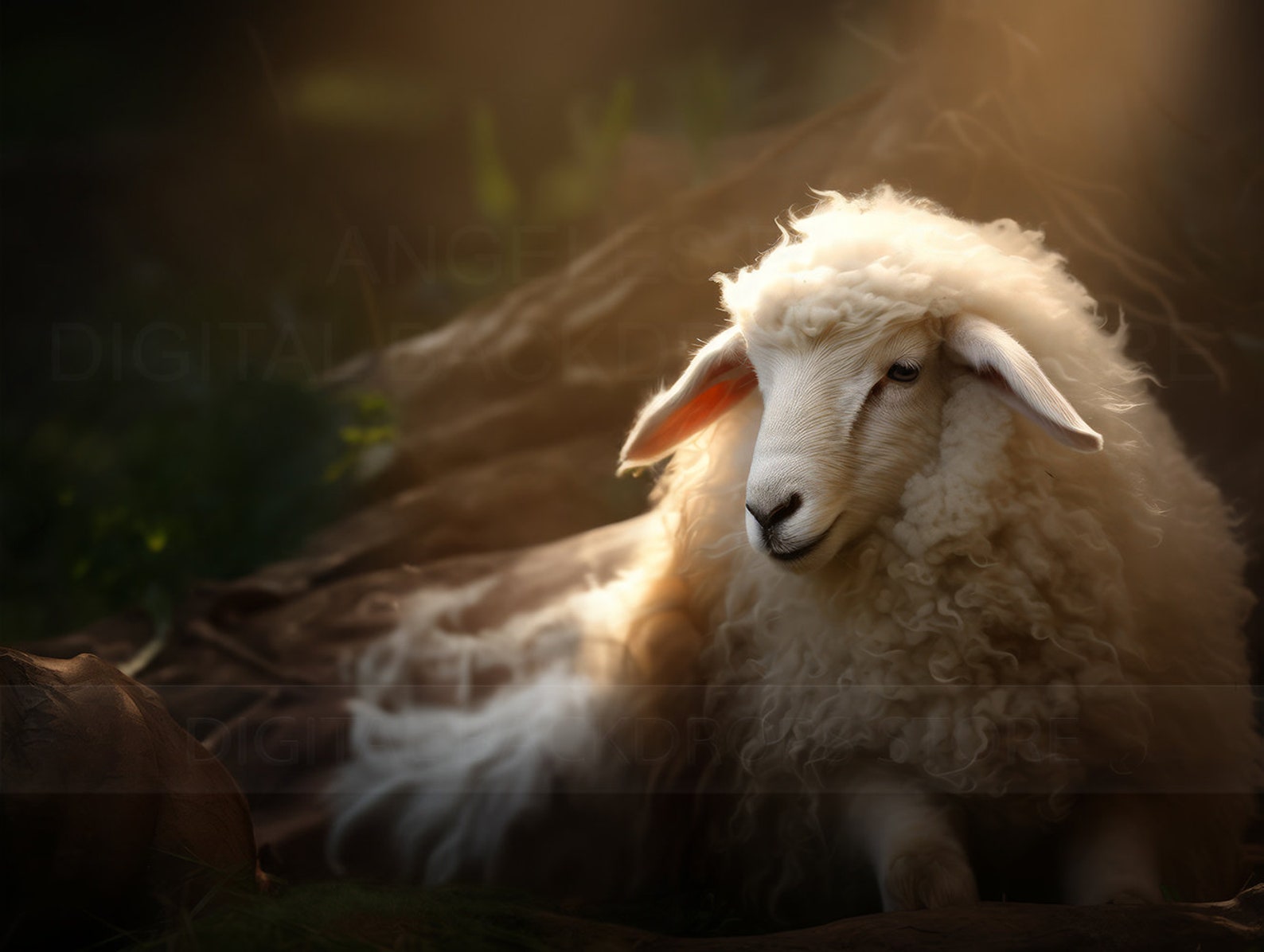 Sheep Digital Backdrop for Photography. Easter Portrait. Lamb ...