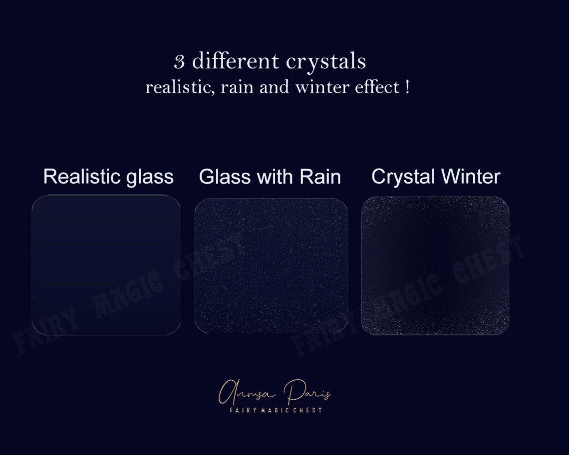 3 Glass Overlays Png on Transparent Background : Realistic - Etsy