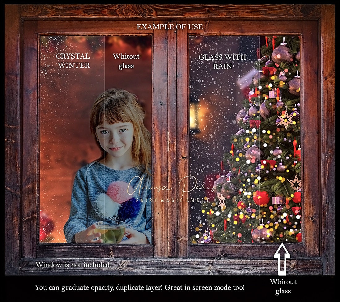 3 Glass Overlays Png on Transparent Background : Realistic | Etsy