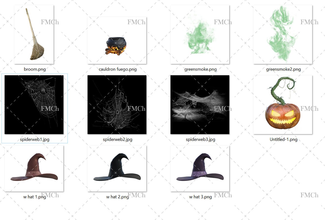 Halloween Kit. Overlay Clipart Png on Transparent - Etsy
