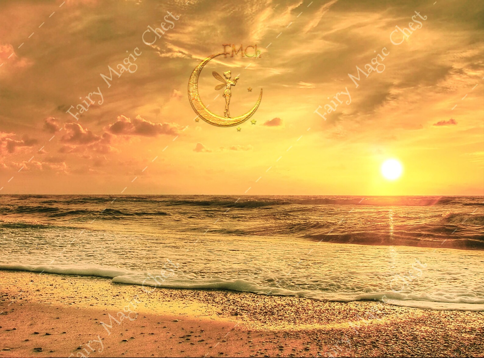 4 Digital Backgrounds With Images of the Beach at Sunset - Etsy