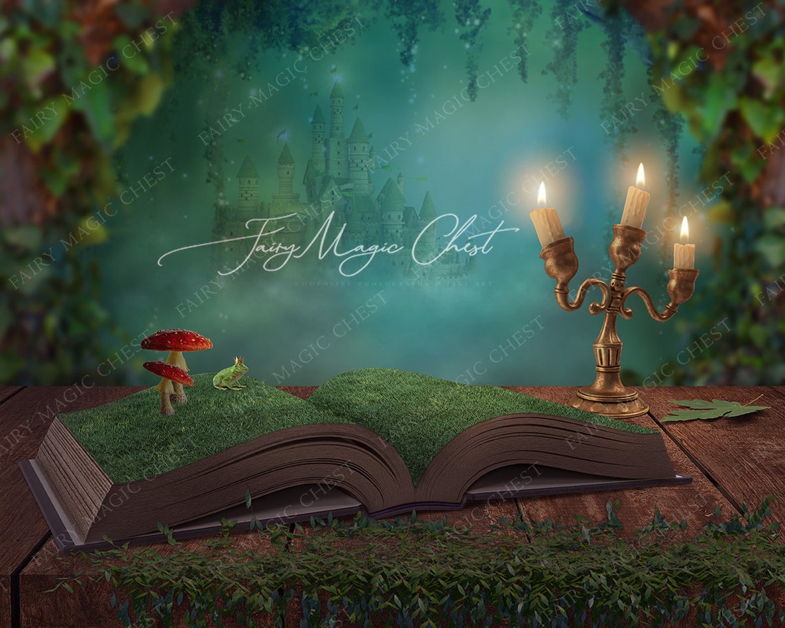 Magic Fairy Tale Book Digital Background Castle Digital | Etsy