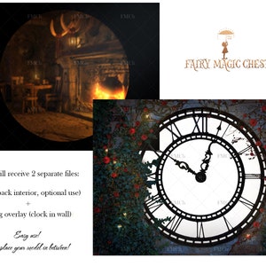 Digital Backdrop and Big Clock on Wall Overlay Png, Link to Video ...