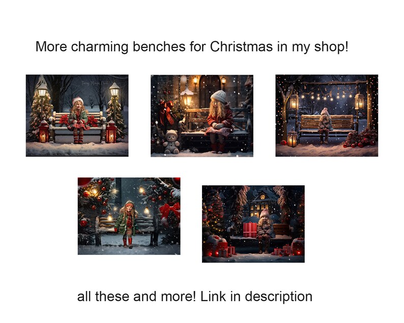 Winter Wonderland Bench: Christmas Digital Background for Photography ...