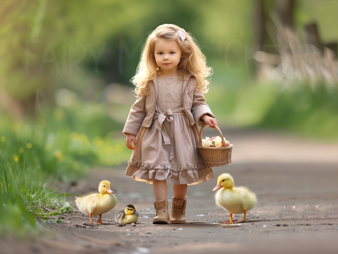 Spring Ducklings Photography Digital Backdrop (instant Download) - Etsy