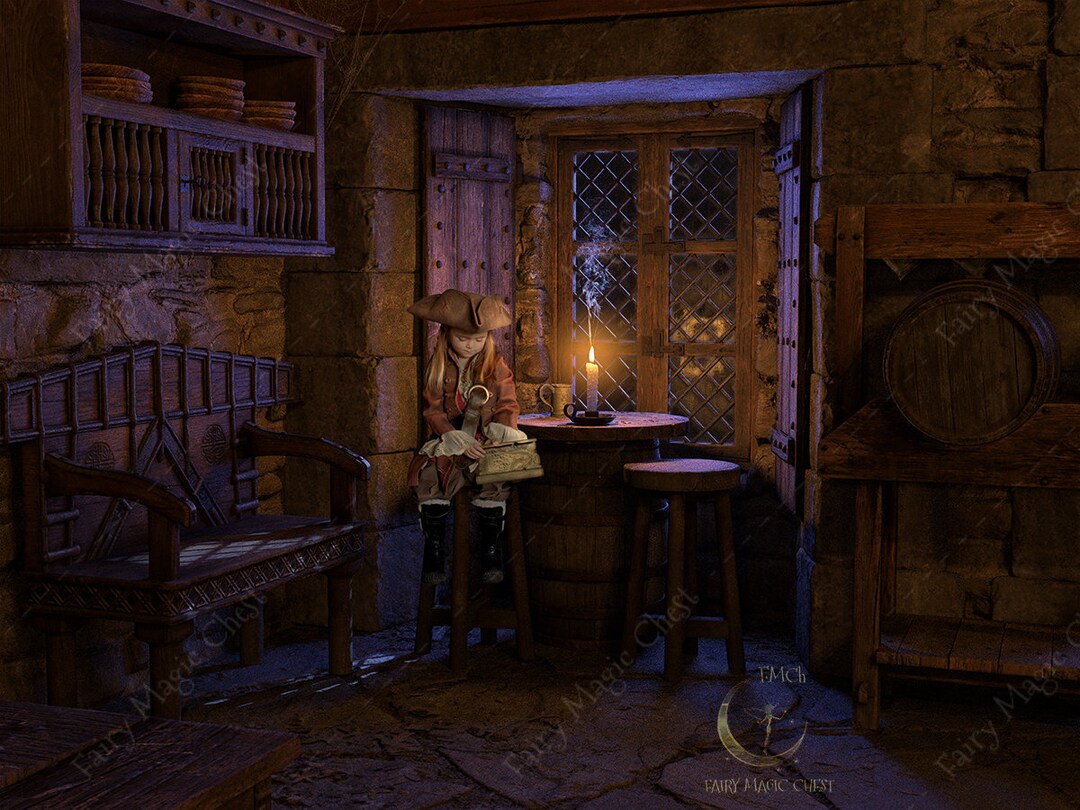 Digital Background / Backdrop for Pirate , Viking or Warrior . Medieval ...