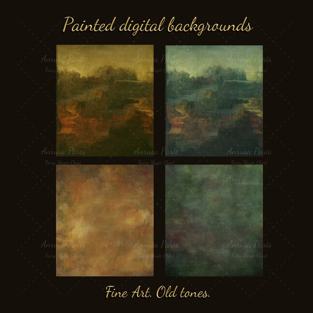Painted Digital Backgrounds for Fine Art, Inspired by Old Masters ...